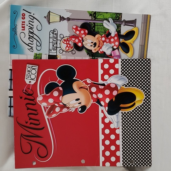 Disney | Office | 2 Minnie Mouse School Folders 9 X 1 Pockets 3holed ...